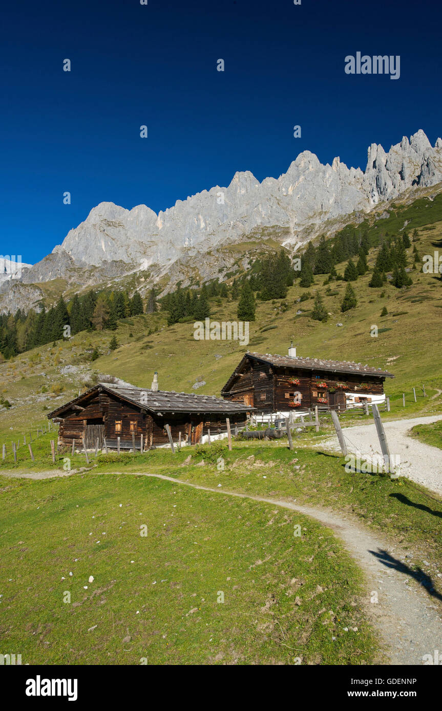 Chalet in front of Hochkoenig Mountain, Pinzgau, Pongau, Salzburger ...