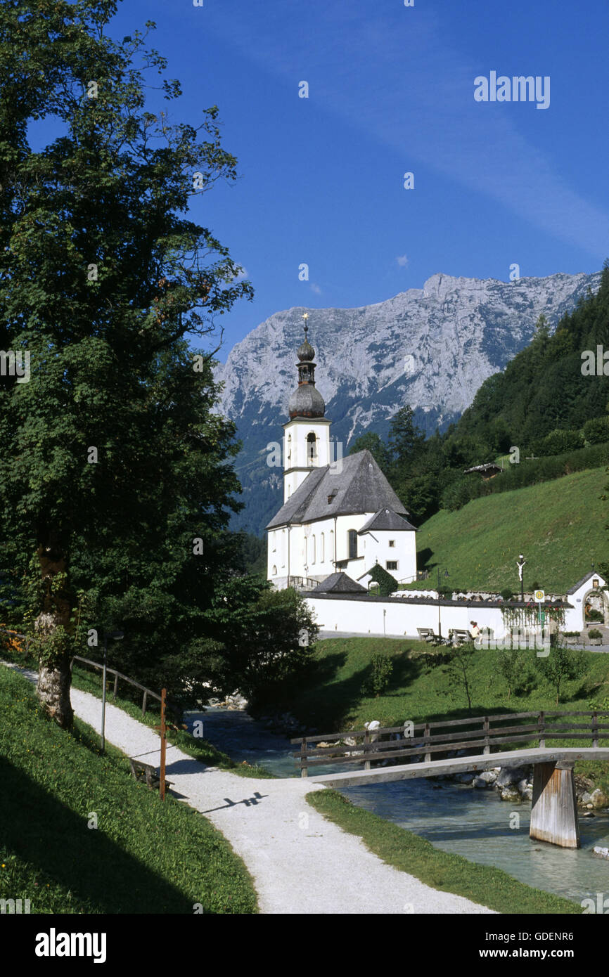 St. Fabian & Sebastian Church, Ramsau, Berchtesgadener Land, Bavaria ...