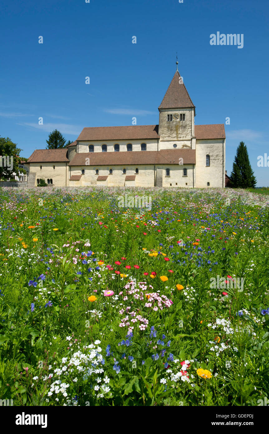 St George Church, Oberzell, Reichenau Island, Lake Constance, Baden ...