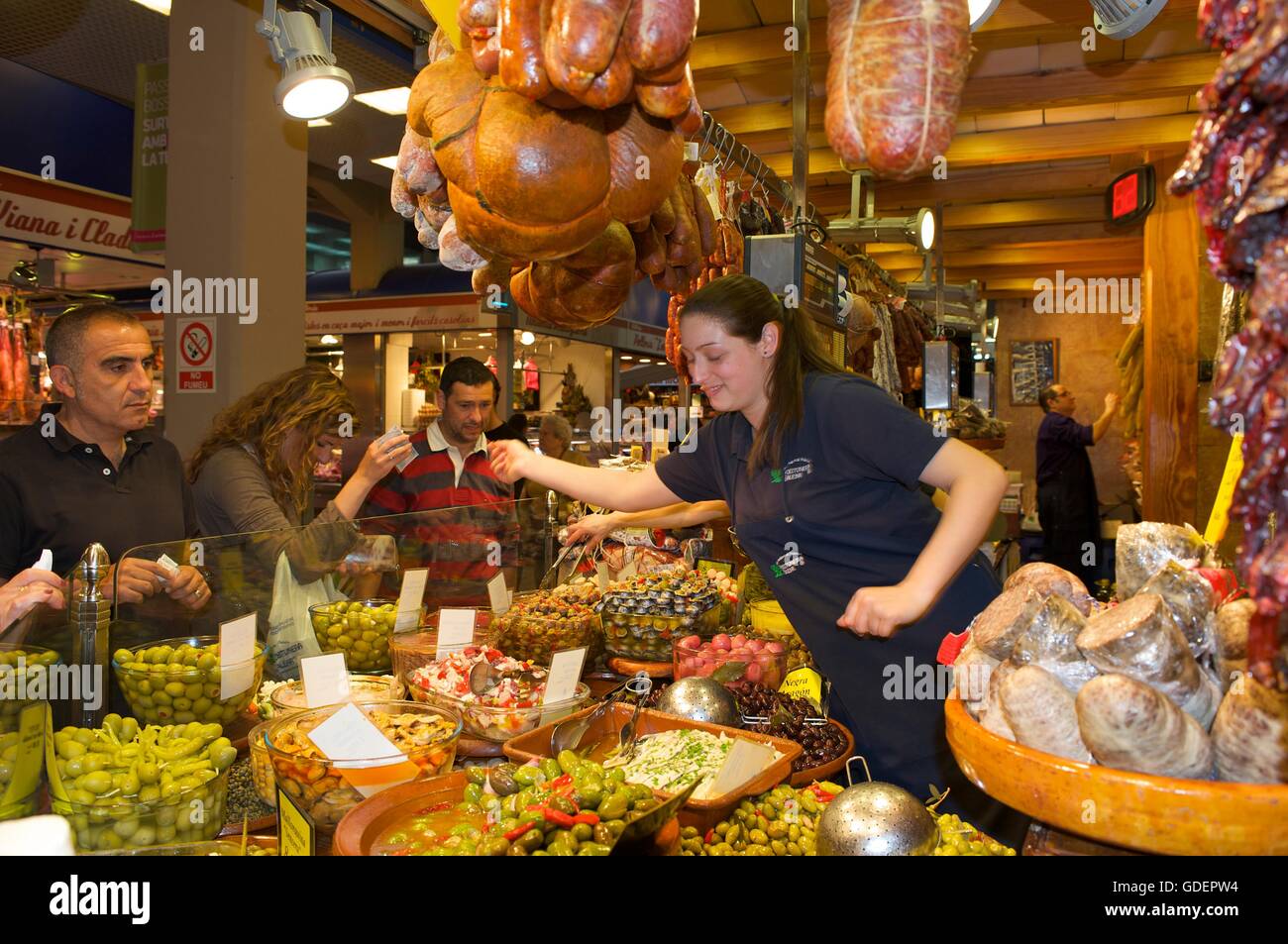 Market Hall in the Old Town of Palma de Mallorca, Mallorca, Majorca ...