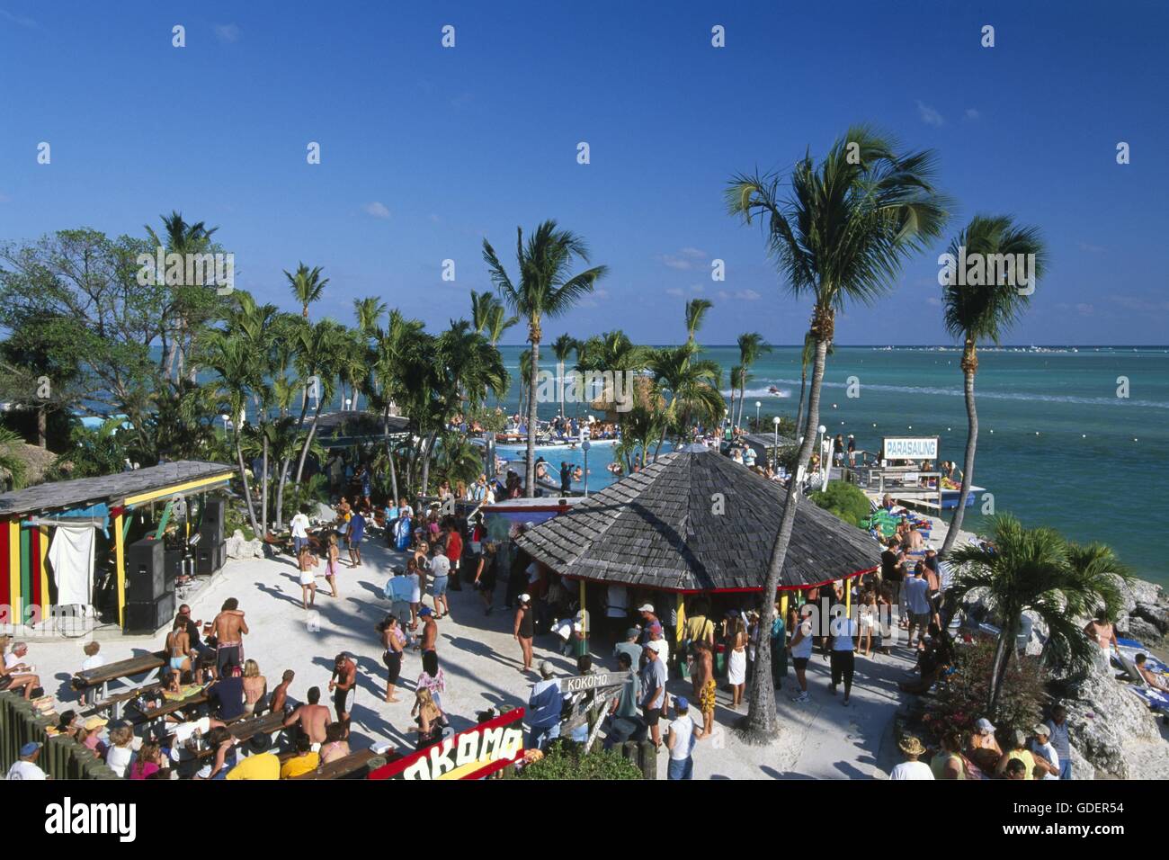 Beach party at holiday isle resort hi-res stock photography and images ...