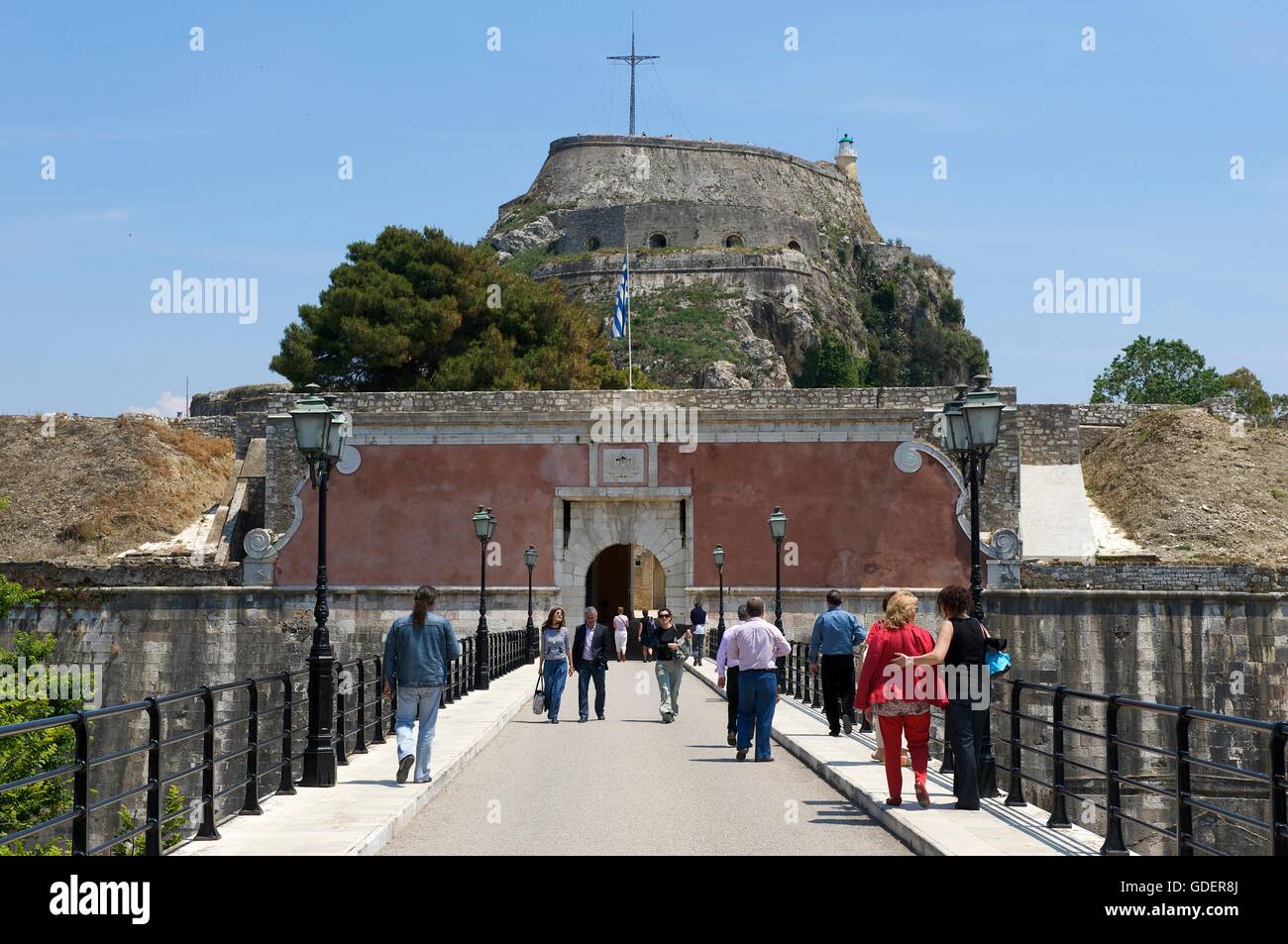 Old Castle in Corfu-Town, Kerkyra, Corfu, Ionian Islands, Greece Stock ...