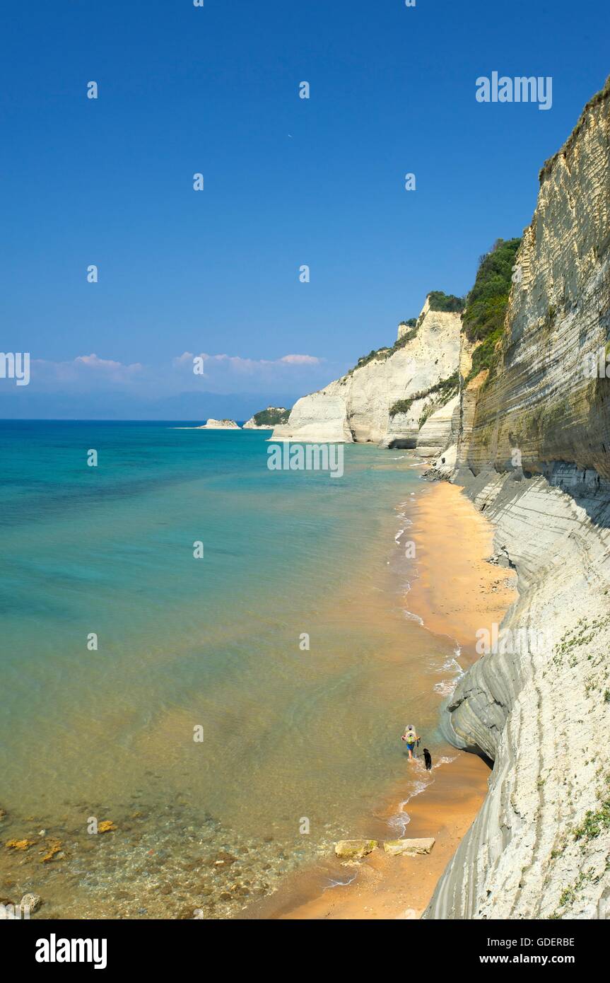 Londas Beach near Peroulades, Corfu, Ionian Islands, Greece Stock Photo ...