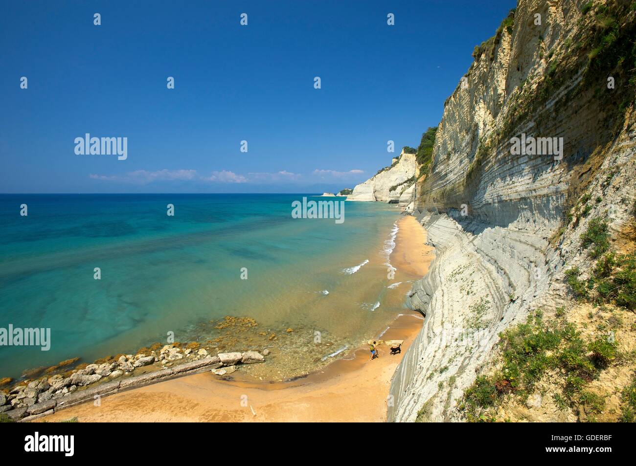 Londas Beach near Peroulades, Corfu, Ionian Islands, Greece Stock Photo ...