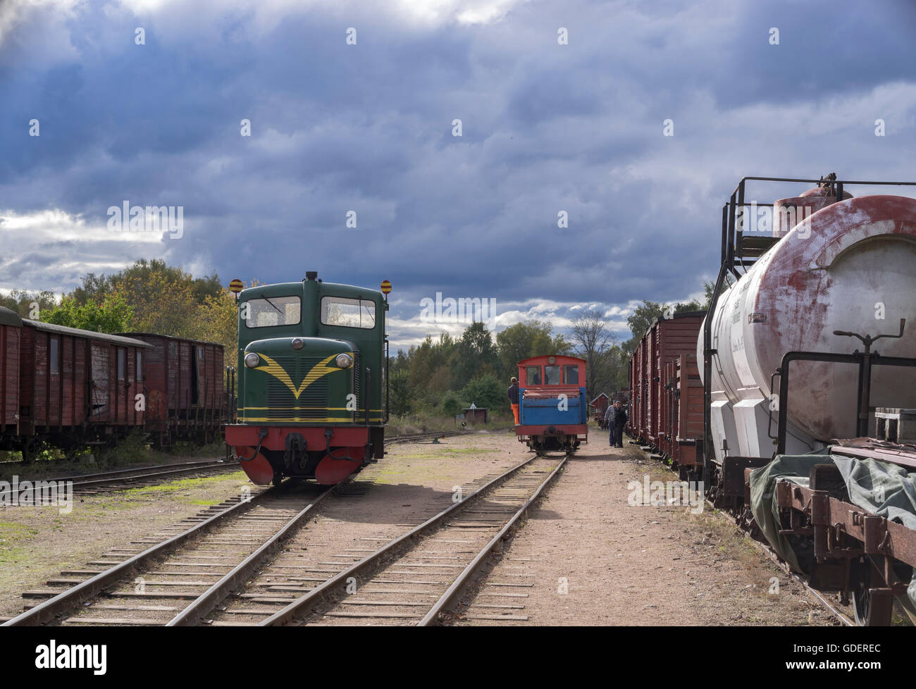 Old rail wagons hi-res stock photography and images - Alamy