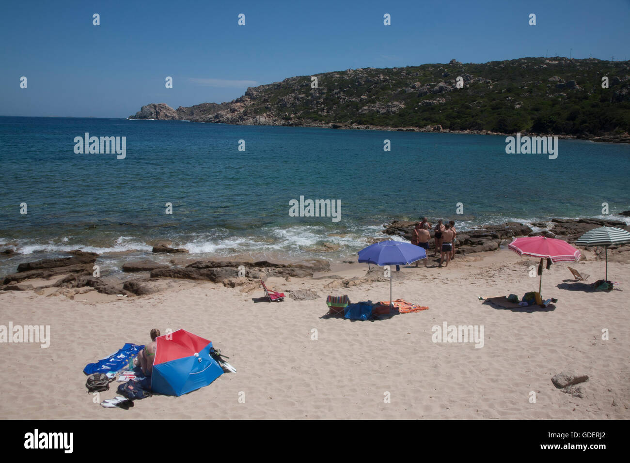 Italy, Sardegna, Capo Testa, Rena di Ponente, beach scene Stock Photo ...