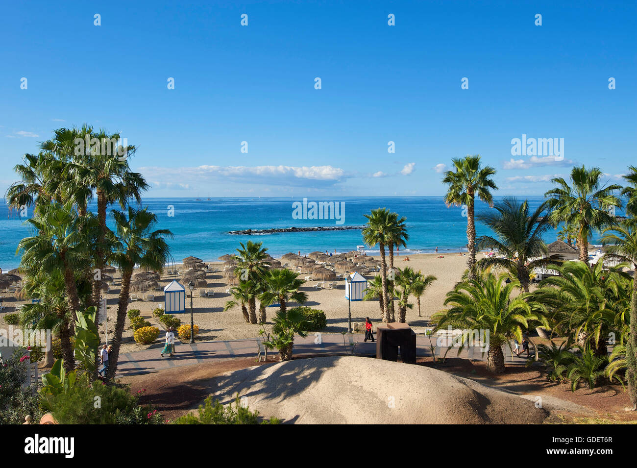 Playa del Duque, Costa Adeje, Tenerife, Canary Islands, Spain Stock ...