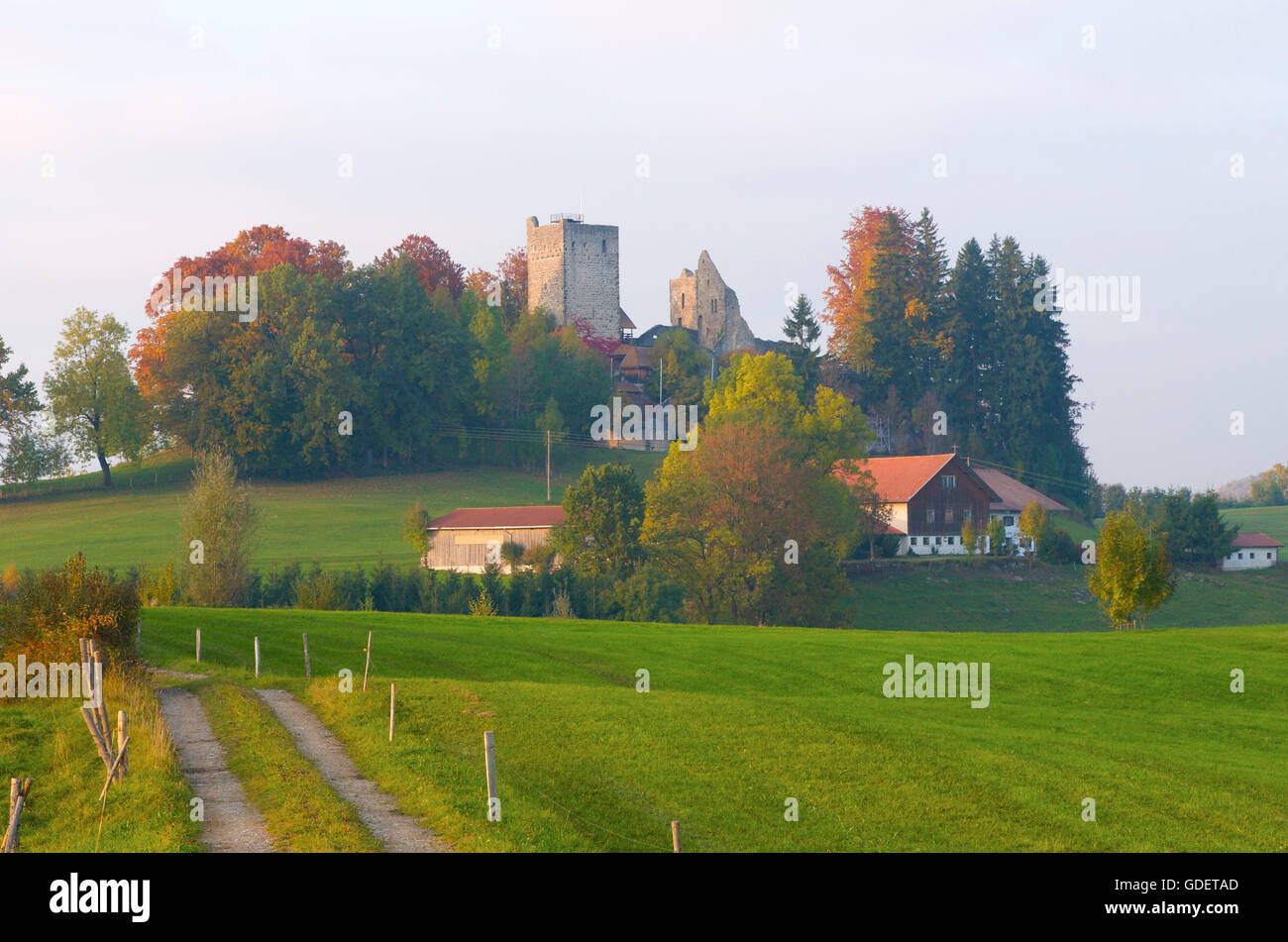 Vorderburg Castle near Rettenberg, Allgaeu, Bavaria, Germany Stock ...