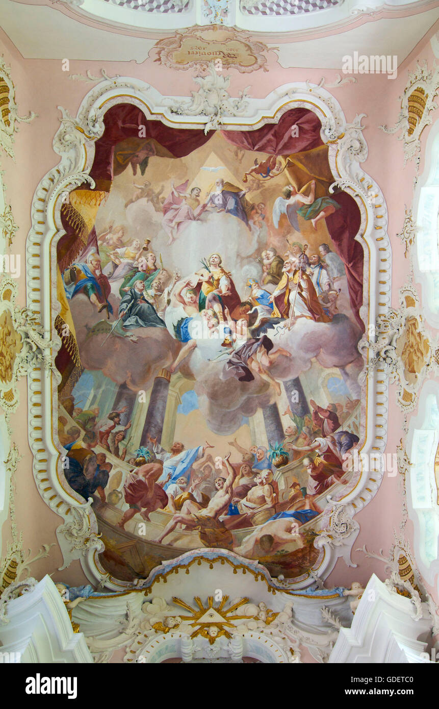 St. Sebastian Chapel, Wertach, Allgaeu, Bavaria, Germany Stock Photo ...