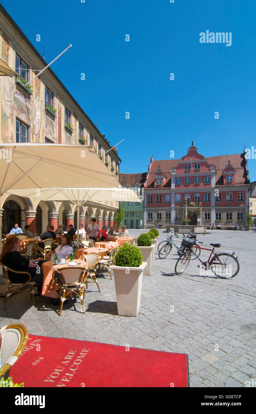 Market Square in Memmingen, Allgaeu, Bavaria, Germany Stock Photo - Alamy