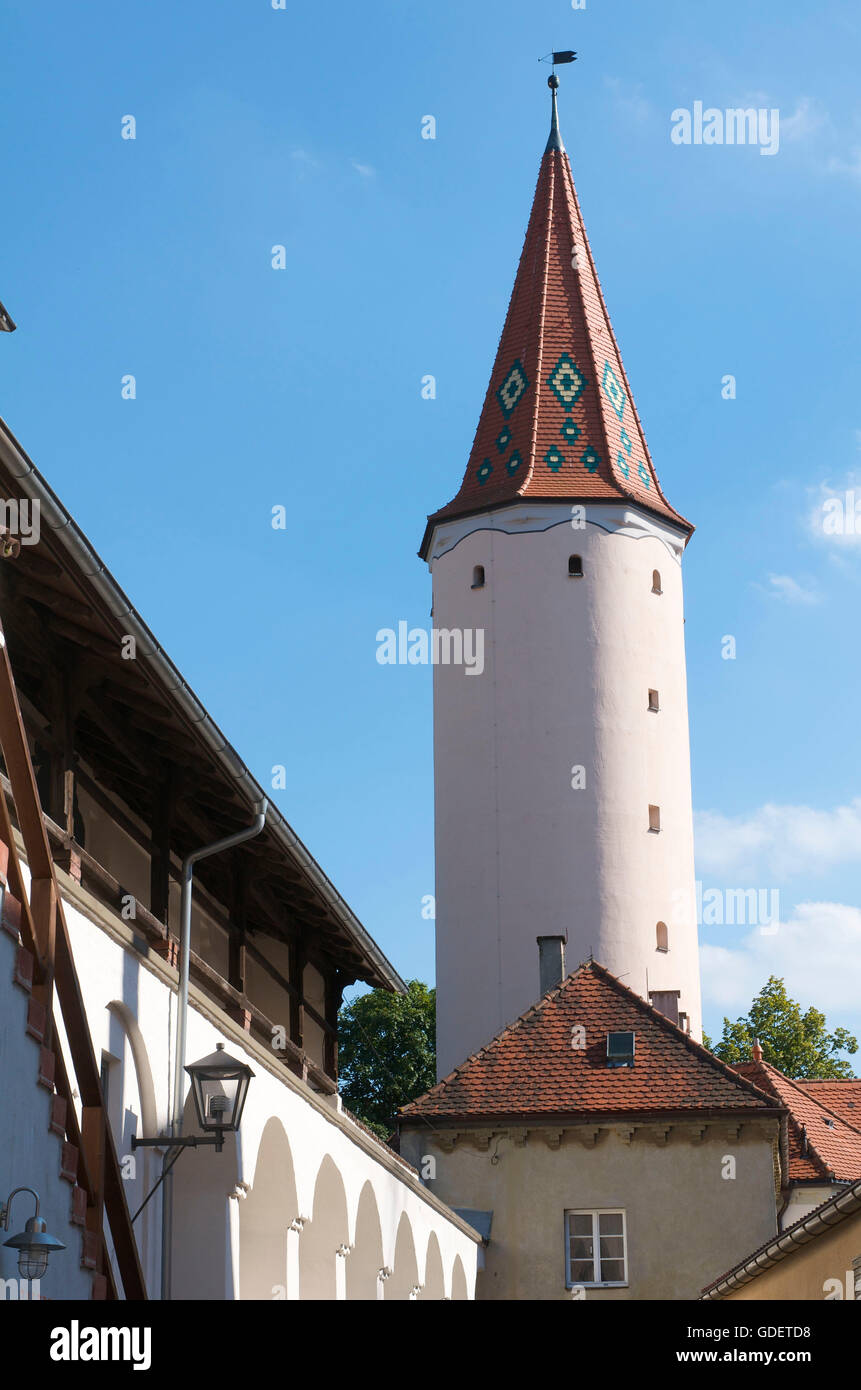 Prison Tower in Mindelheim, Allgaeu, Bavaria, Germany Stock Photo - Alamy