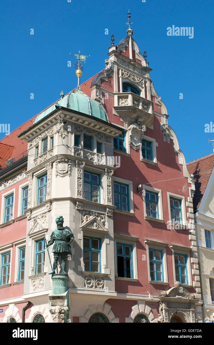 Town Hall in Mindelheim, Allgaeu, Bavaria, Germany Stock Photo - Alamy