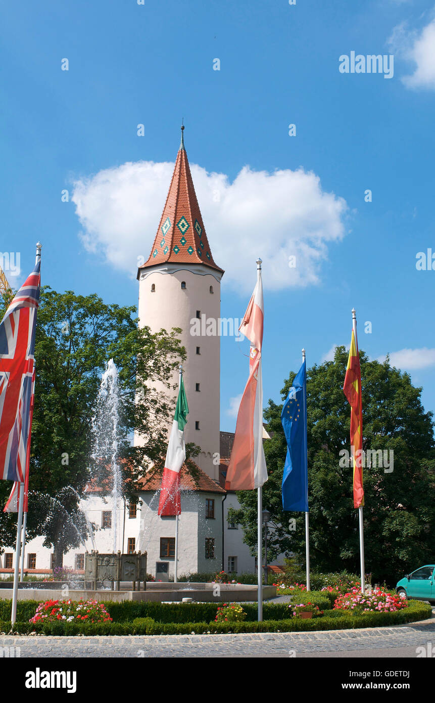 Prison Tower in Mindelheim, Allgaeu, Bavaria, Germany Stock Photo - Alamy