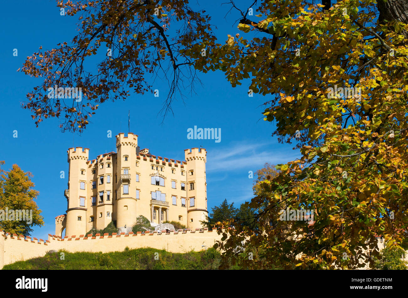 Hohenschwangau Castle, Fuessen, Allgaeu, Bavaria, Germany Stock Photo ...