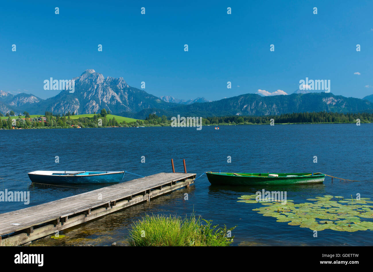 Lake Hopfensee, Allgaeu, Bavaria, Germany Stock Photo - Alamy