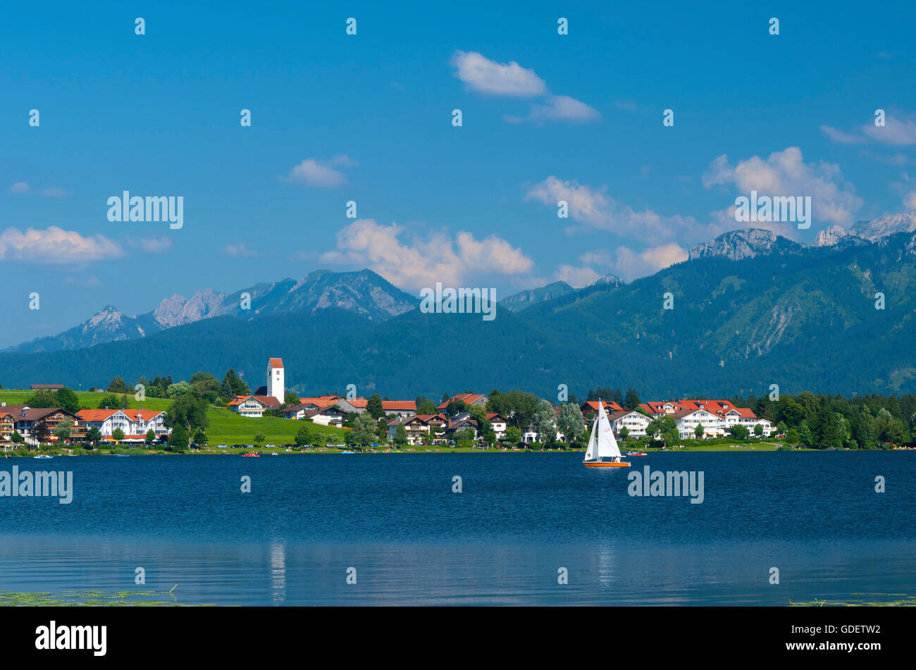 Lake Hopfensee, Allgaeu, Bavaria, Germany Stock Photo - Alamy