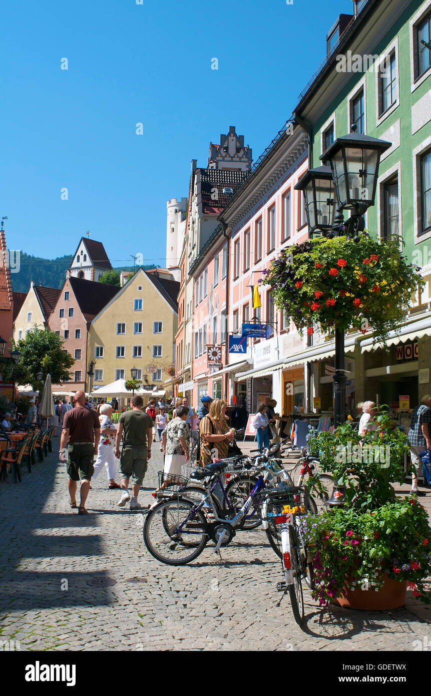 Old Town, Fuessen, Allgaeu, Bavaria, Germany Stock Photo - Alamy