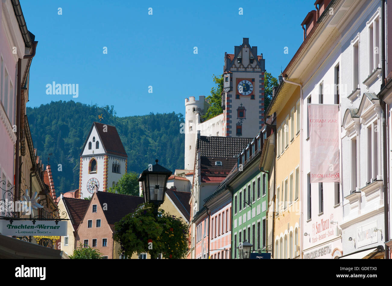 Old Town, Fuessen, Allgaeu, Bavaria, Germany Stock Photo - Alamy