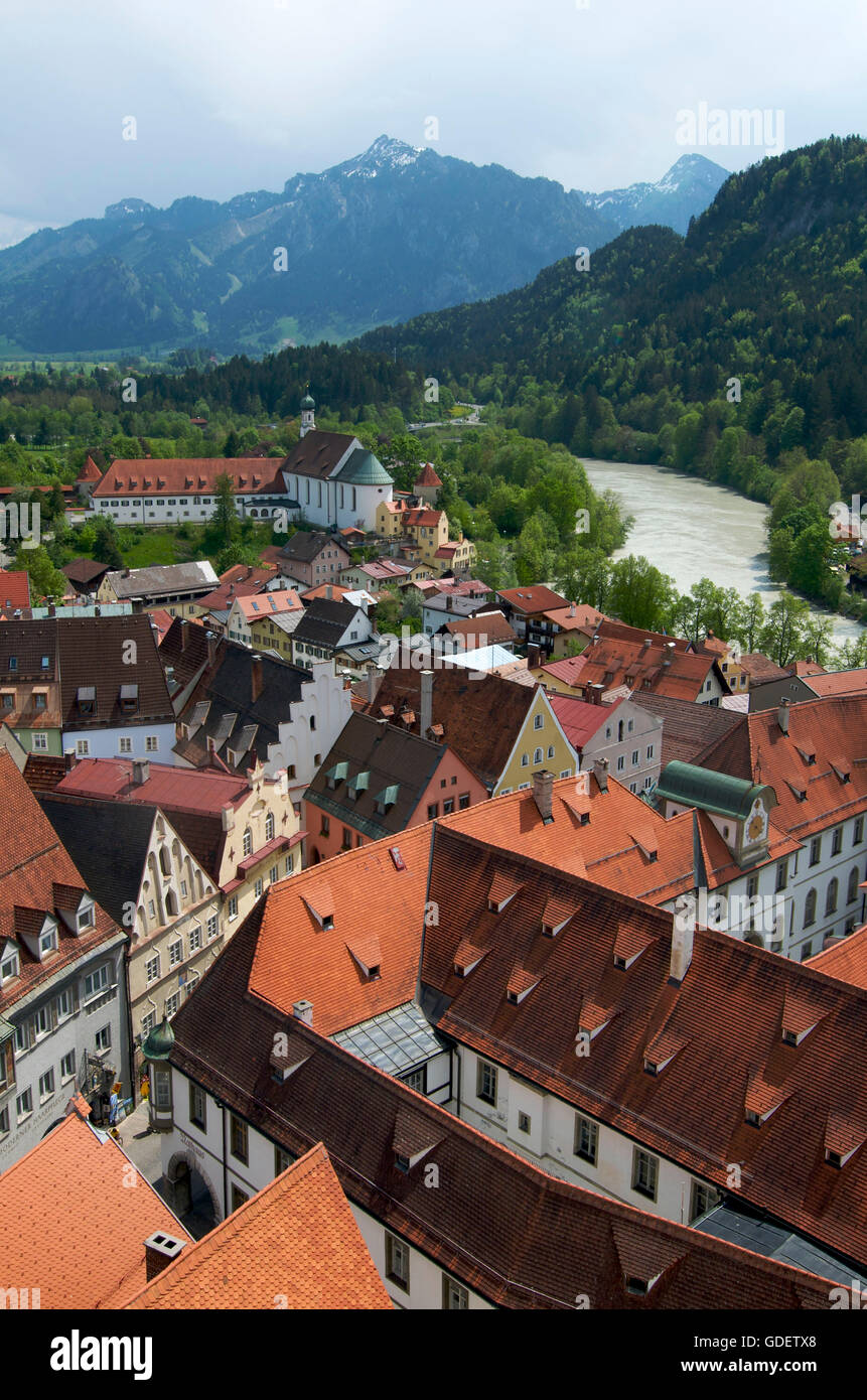 Old Town, Fuessen, Allgaeu, Bavaria, Germany Stock Photo - Alamy