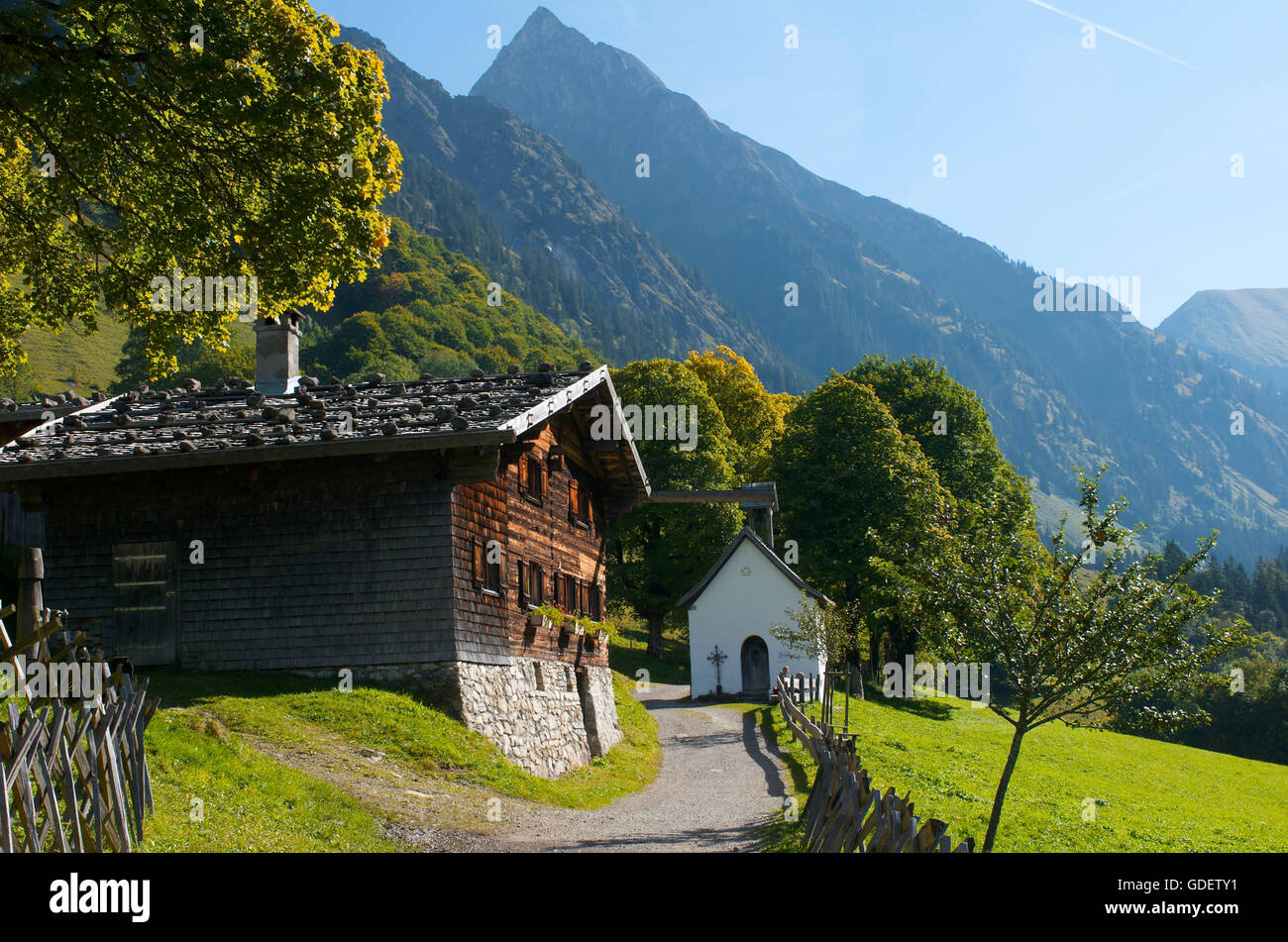 Gerstruben and Hoefats near Oberstdorf, Allgaeu, Bavaria, Germany Stock ...