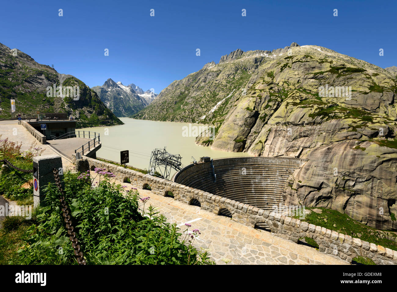 Grimsel pass, Grimselsee, lake Grimsel, Swiss, Mountains Stock Photo ...