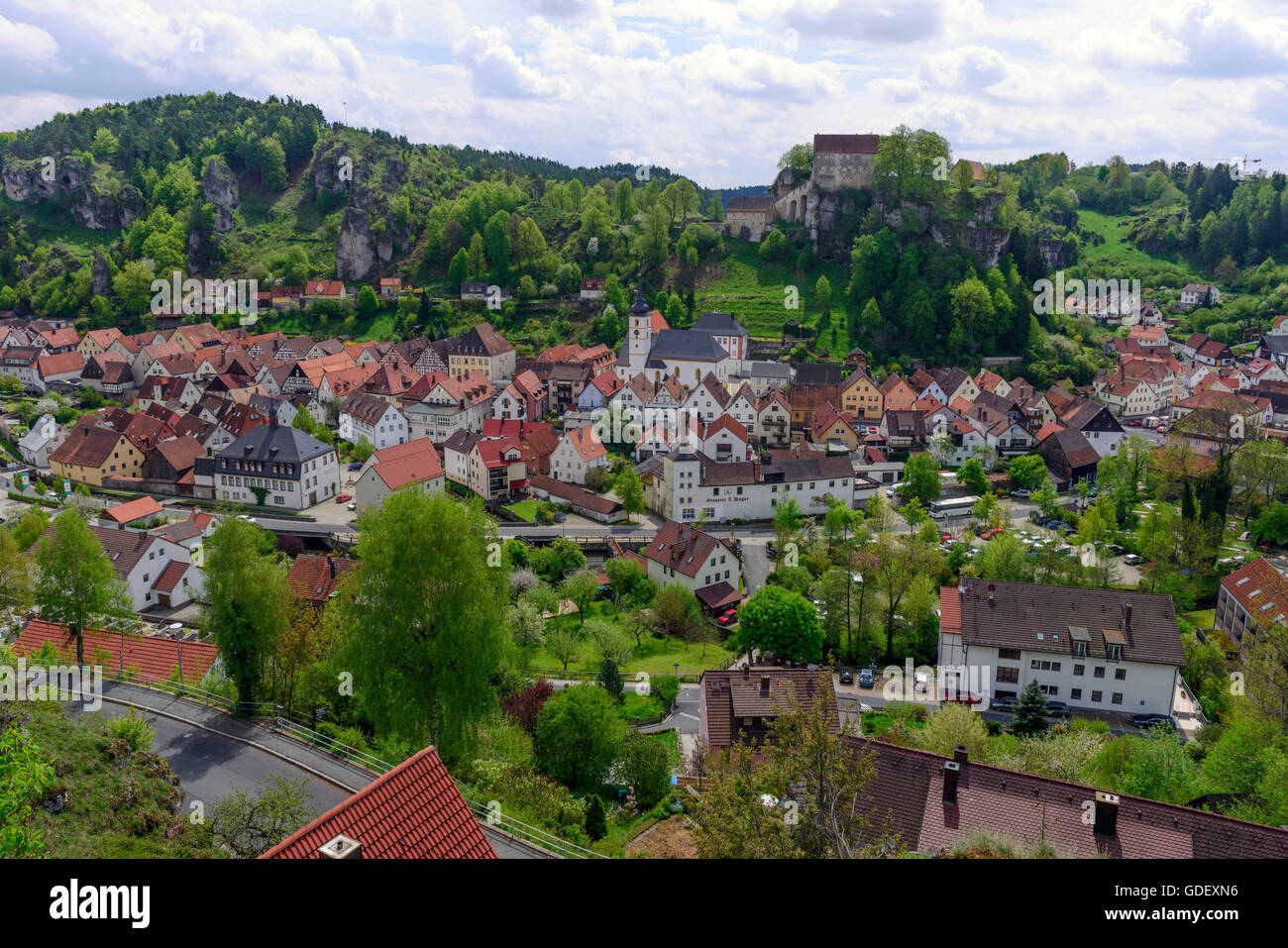 Franconian Switzerland, Bavaria, Pottenstein, Germany Stock Photo - Alamy