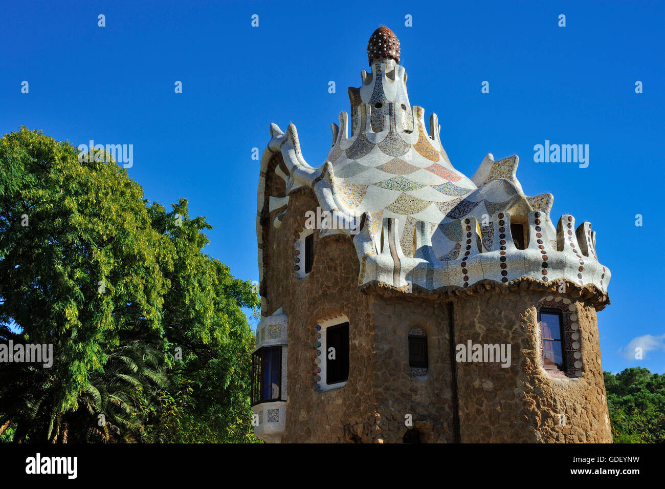 Park guell casa del guarda hi-res stock photography and images - Alamy