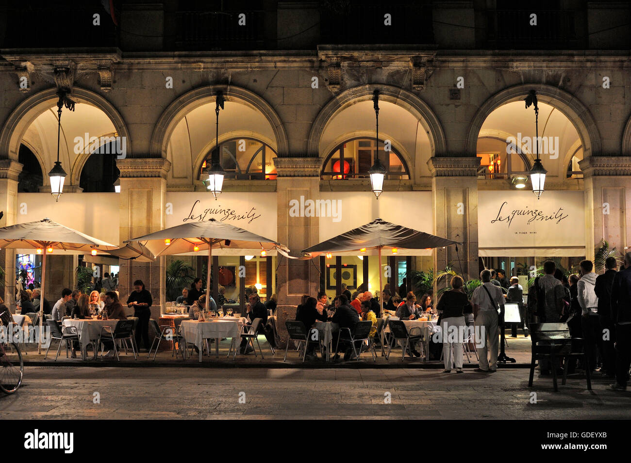 Placa Reial, Barcelona, Catalonia, Spain Stock Photo - Alamy