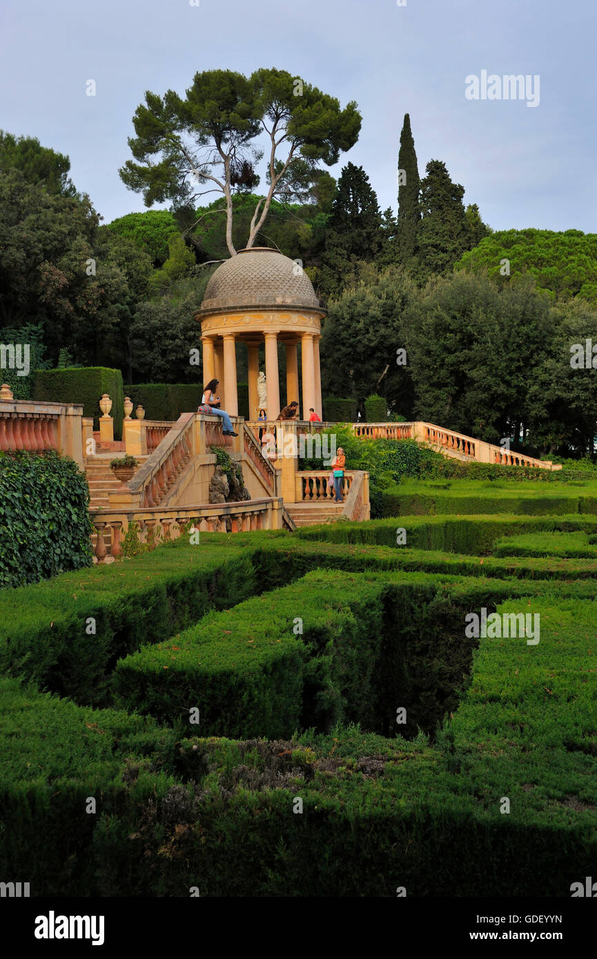 Parc del Laberint, Pavillon, Barcelona, Catalonia, Spain Stock Photo ...