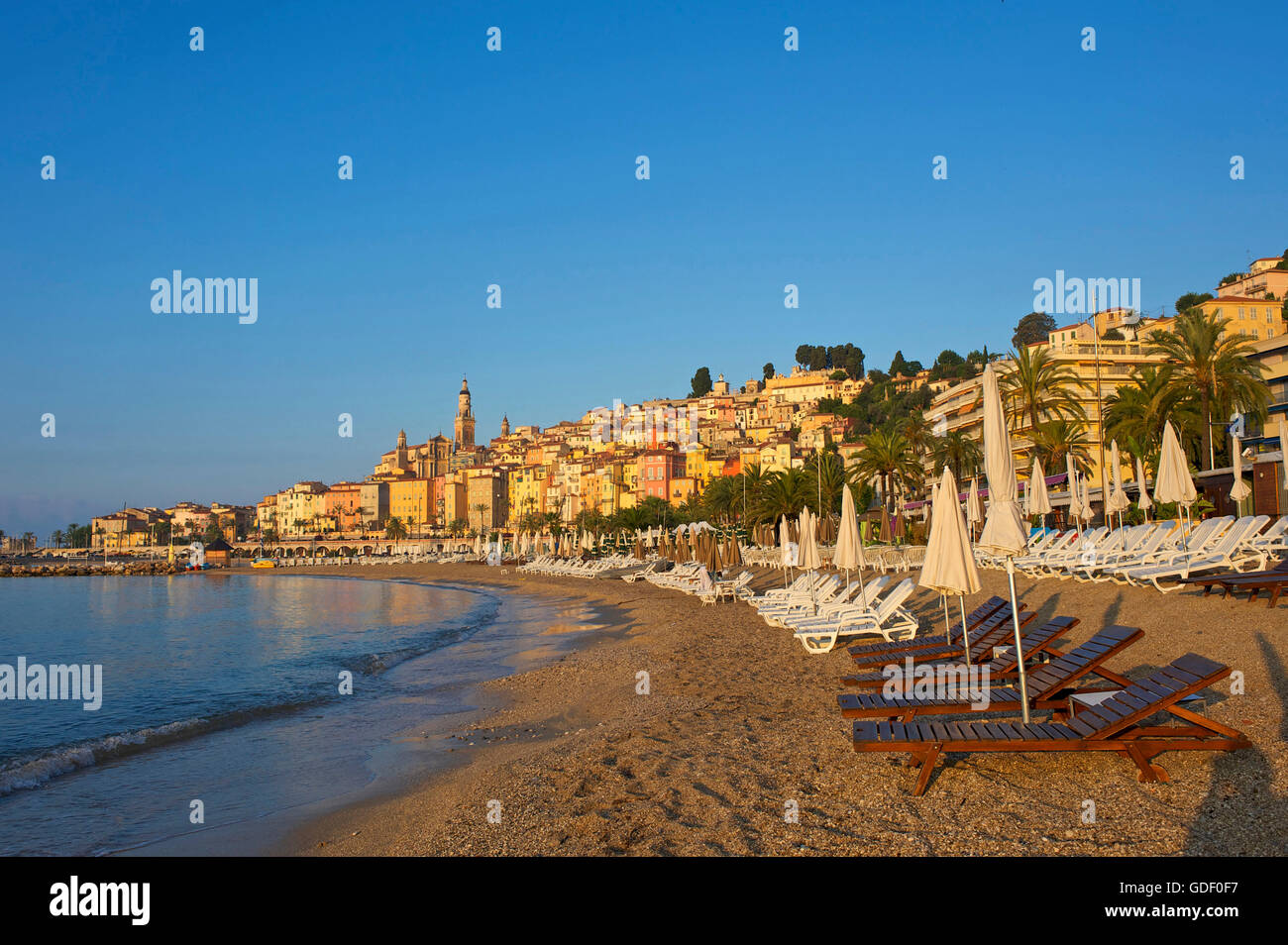 Beach of Menton, Cote d?Azur, France Stock Photo - Alamy
