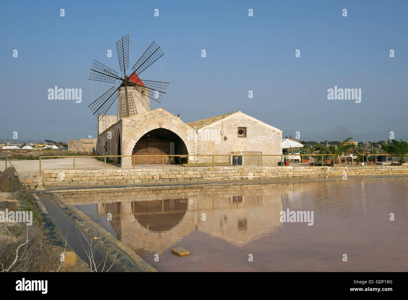 Trapani saltworks windmill hi-res stock photography and images - Alamy