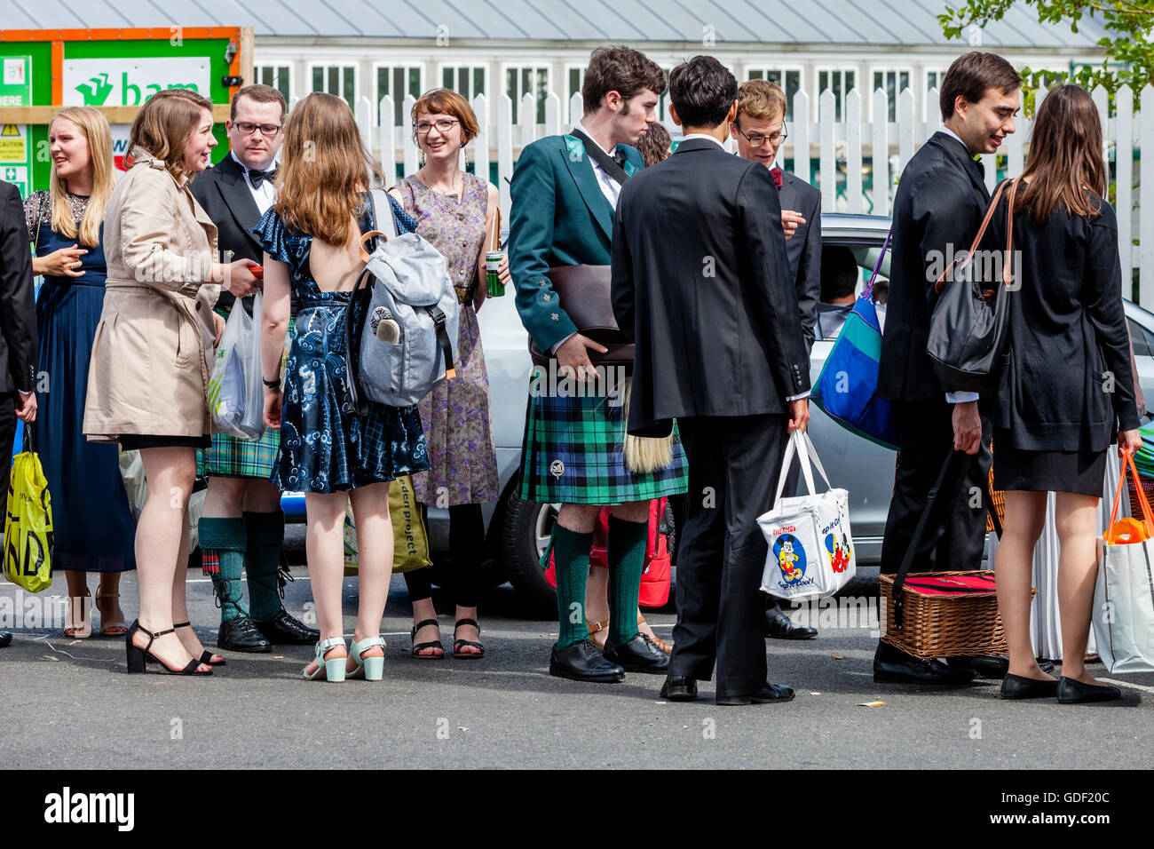 Young Opera Fans Arrive At Lewes Station En Route To Glyndebourne Opera ...