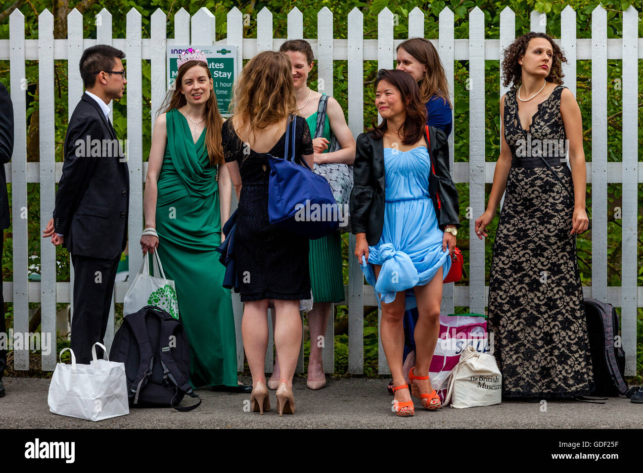 Young Opera Fans Arrive At Lewes Station En Route To Glyndebourne Opera ...
