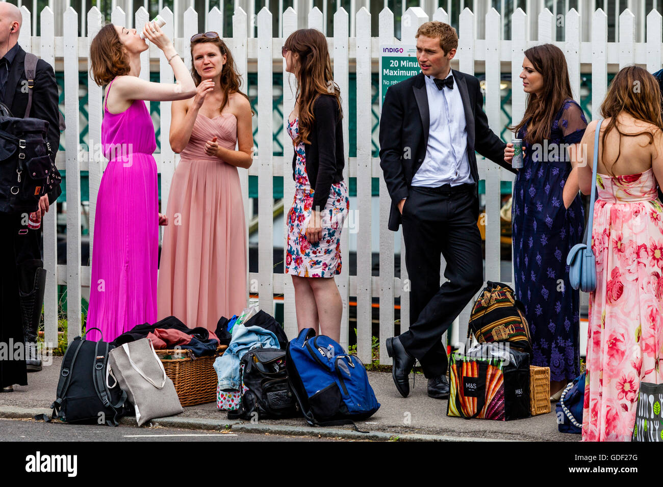 Young Opera Fans Arrive At Lewes Station En Route To Glyndebourne Opera ...