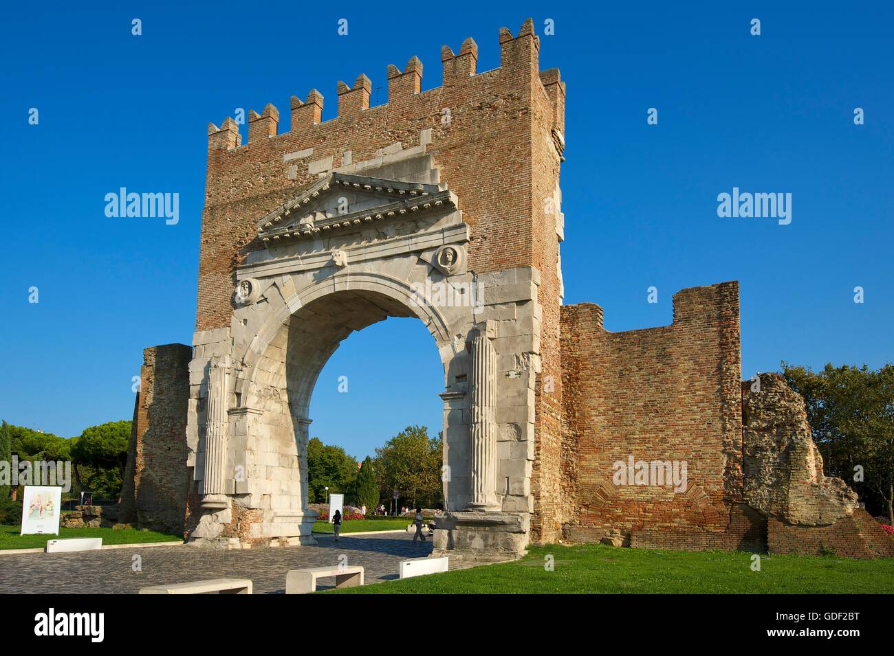 Augustan Arch, Rimini, Italy Stock Photo - Alamy