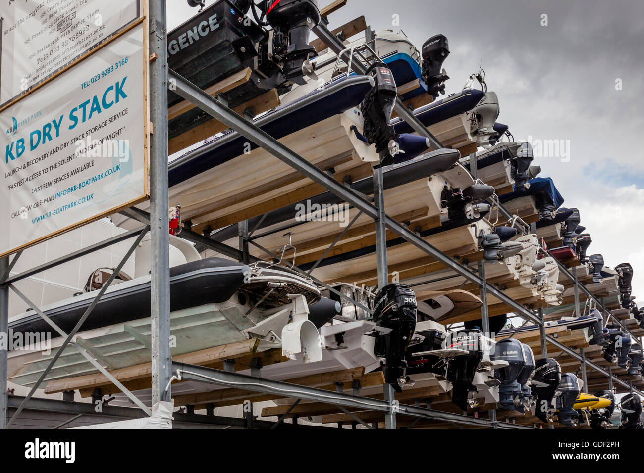 Boats Stored At KB Dry Stack, Camber Dock, Portsmouth, Hampshire, UK ...