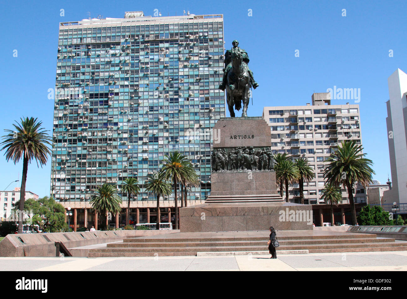 Equestrian statue of General Jose Gervasio Artigas, independance place ...