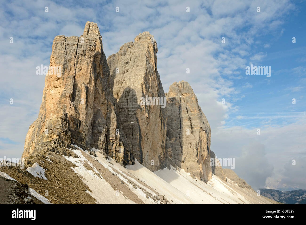 Three Chimneys, Tre Cime di Lavaredo, South Tirol, Sextener Dolomiti ...