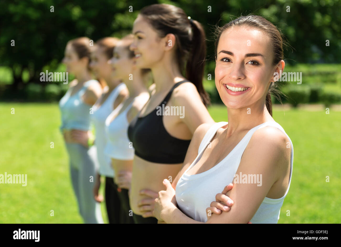Woman expressing joy hands hi-res stock photography and images - Alamy