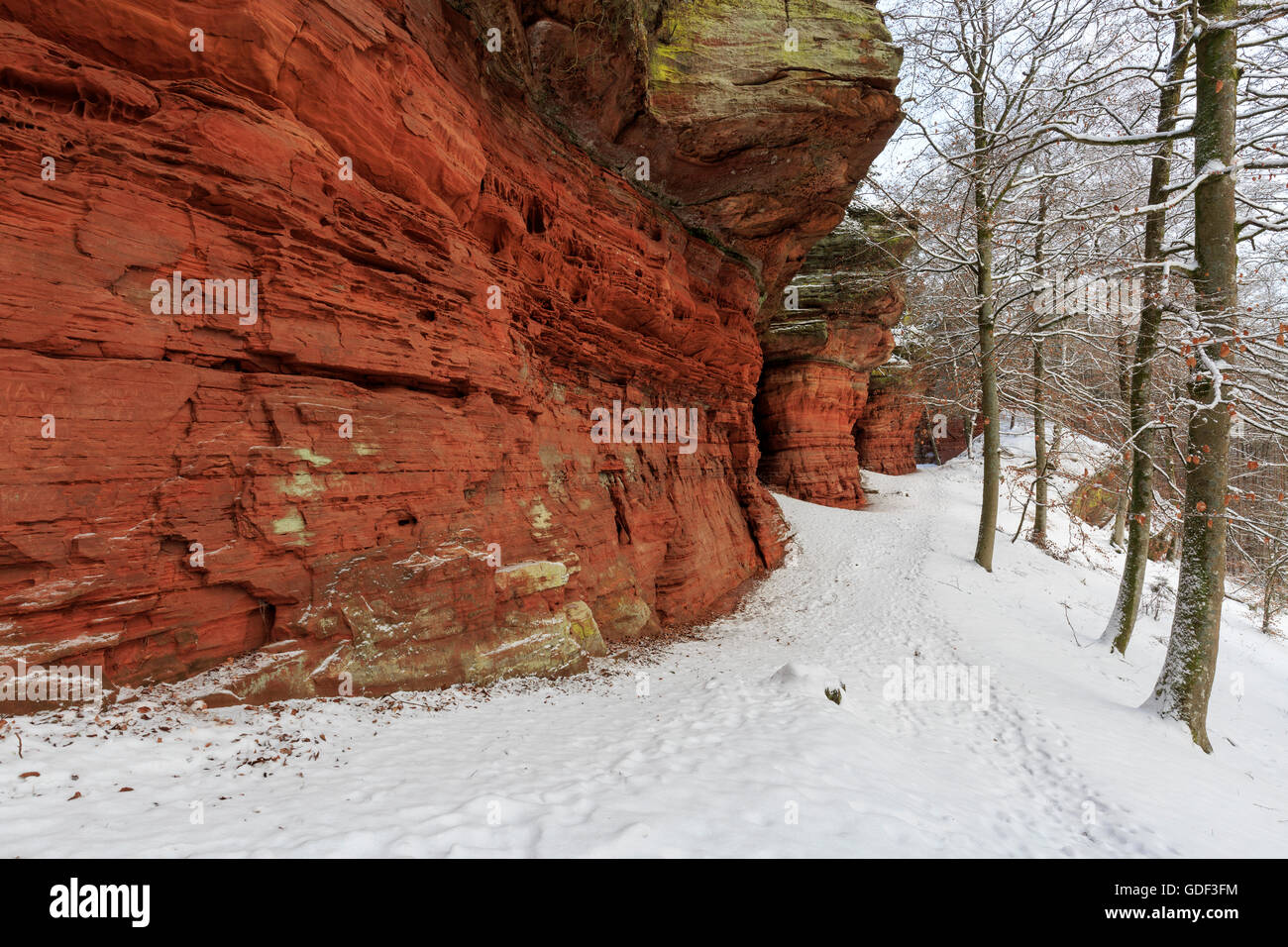Natural monument, Altschlossfelsen, Eppenbrunn, Rhineland-Palatinate ...
