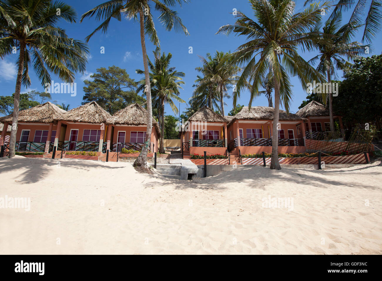 Small resort complex at beach, Bamboo Resort, Gian Dau, Phu Quoc Island ...