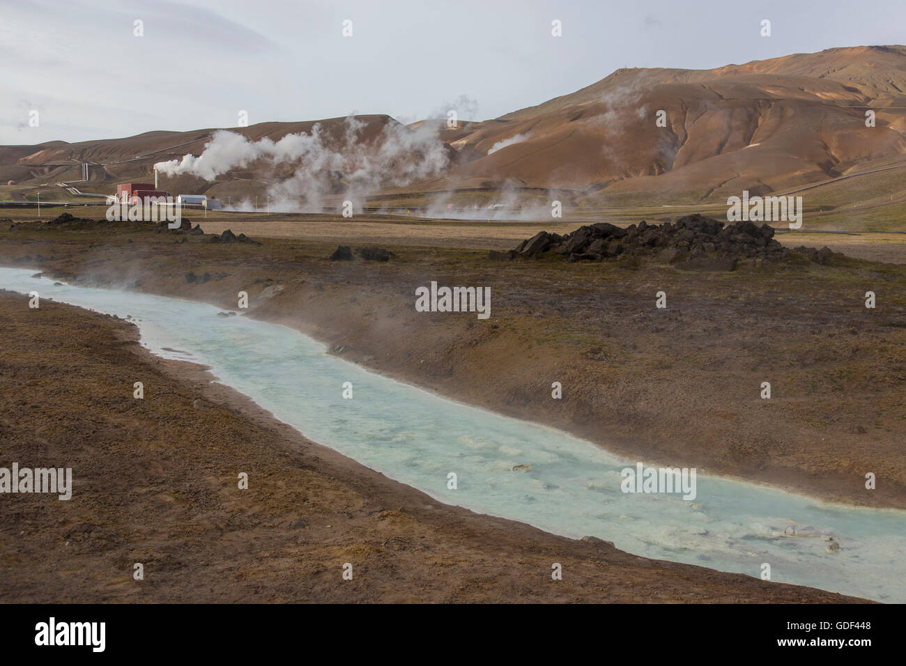 Krafla, geothermal station, Iceland Stock Photo - Alamy