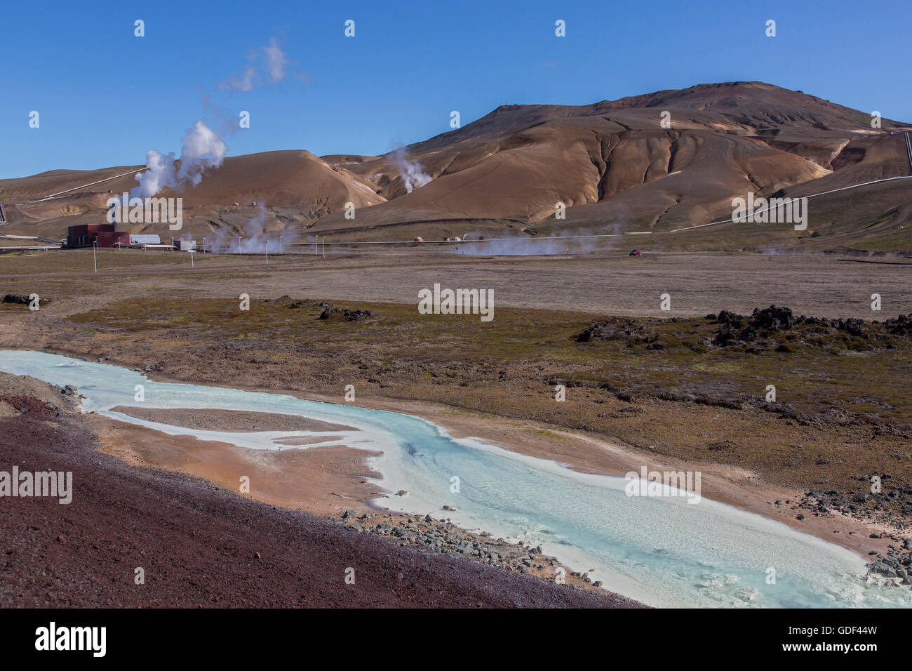 Krafla, geothermal station, Iceland Stock Photo - Alamy
