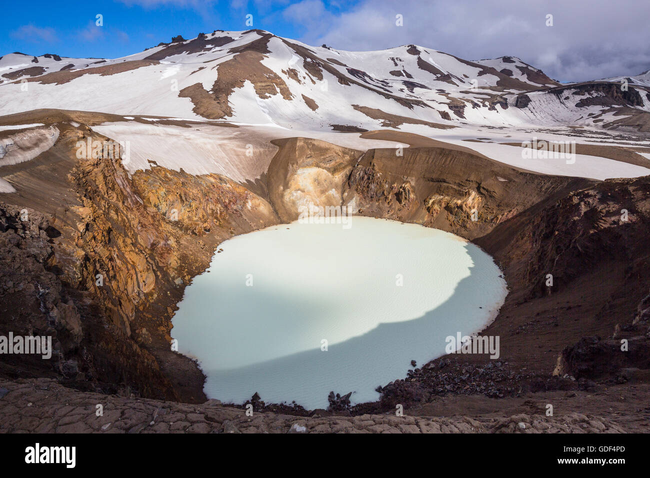 crater lake Vitti in Askja, Iceland Stock Photo - Alamy