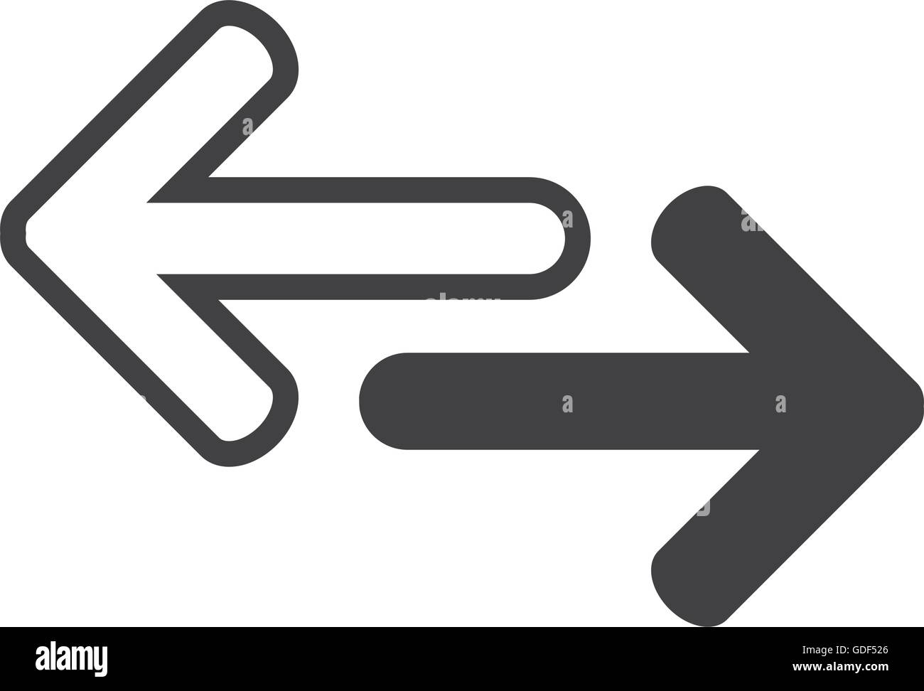 arrows pointing opposite ways icon Stock Vector Image & Art - Alamy arrows pointing opposite ways icon Stock Vector Image & Art - Alamy