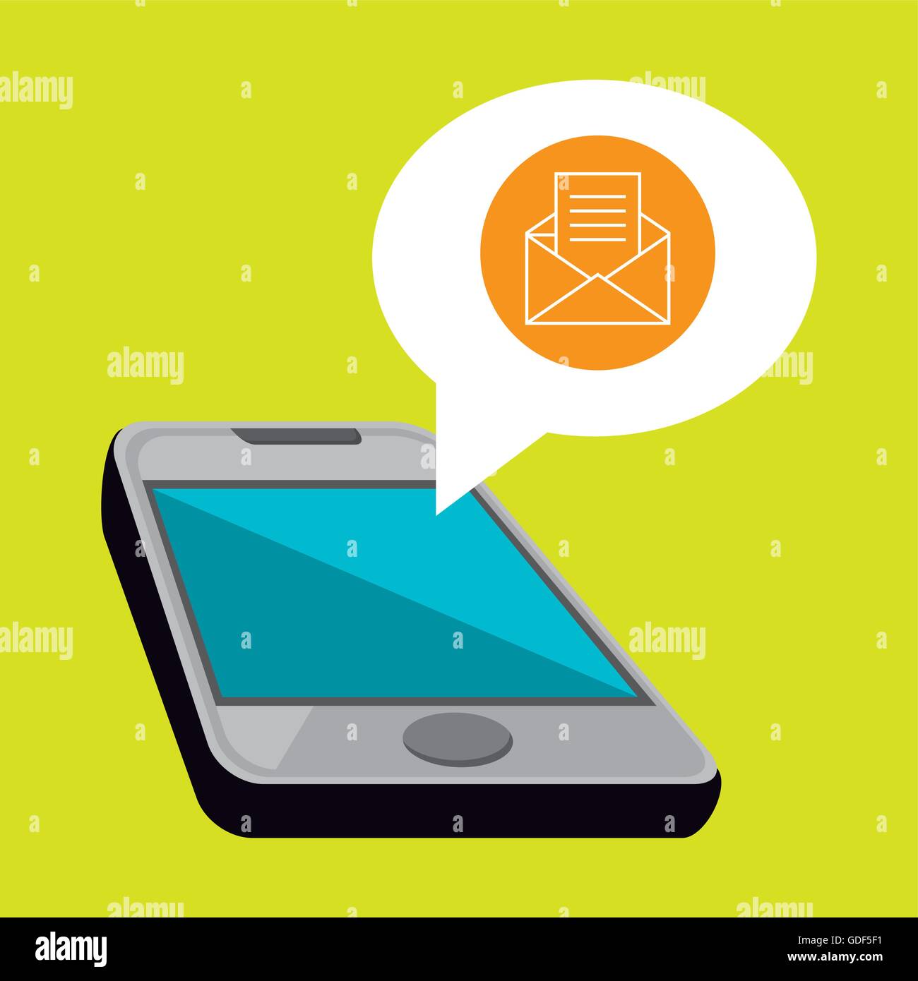 smartphone and envelope isolated icon design Stock Vector Image & Art ...