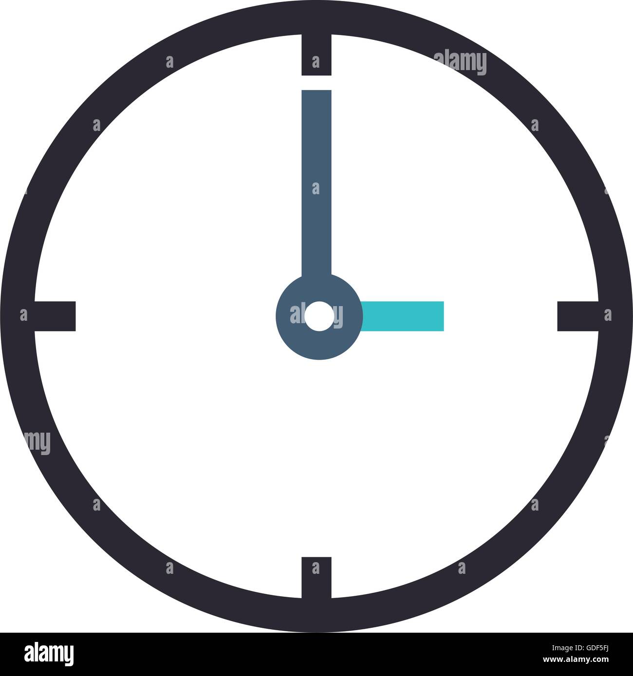 simple clock icon Stock Vector Image & Art - Alamy