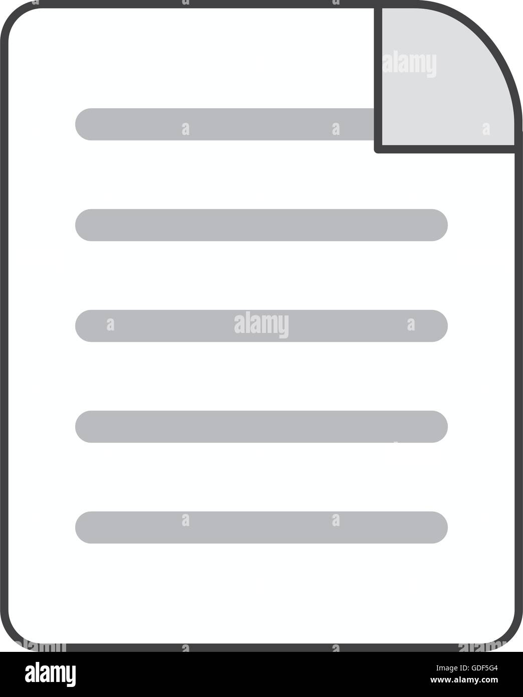 lined paper document icon Stock Vector Image & Art - Alamy