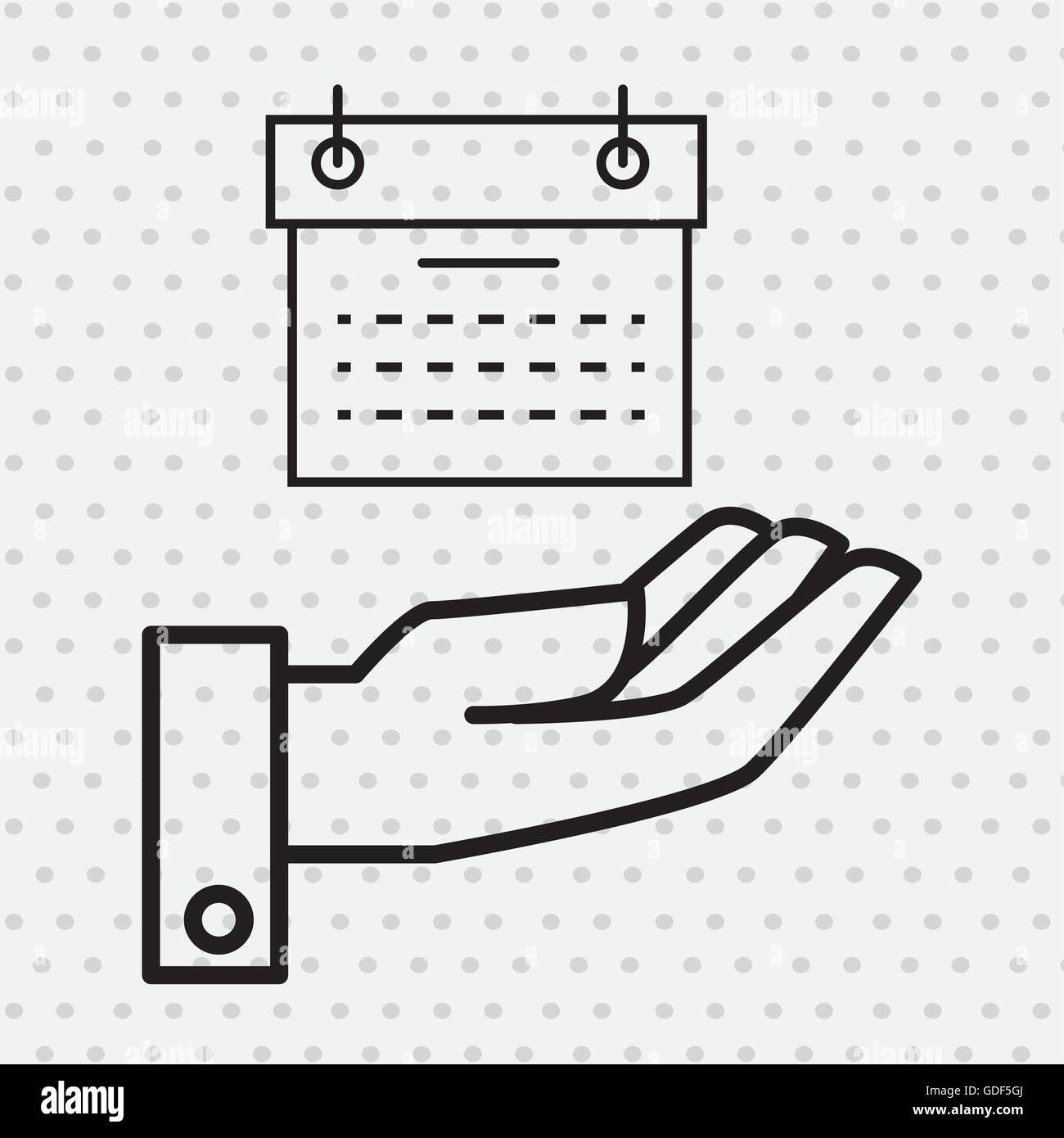 hand and calendar isolated icon design Stock Vector Image & Art - Alamy