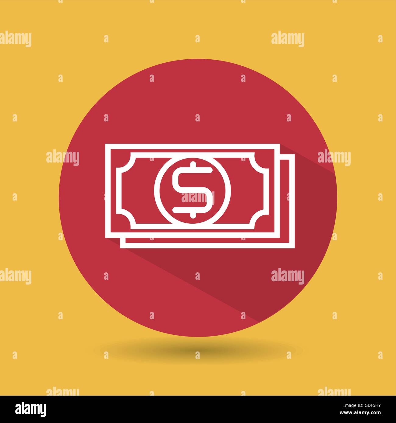 symbol of bills red isolated icon design Stock Vector Image & Art - Alamy